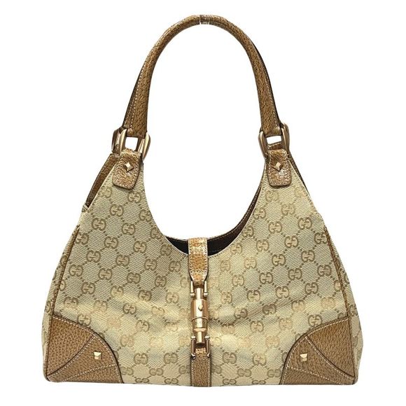 Gucci | Bags | Gucci Jackie Beige Canvas Handbag Preowned | Poshmark